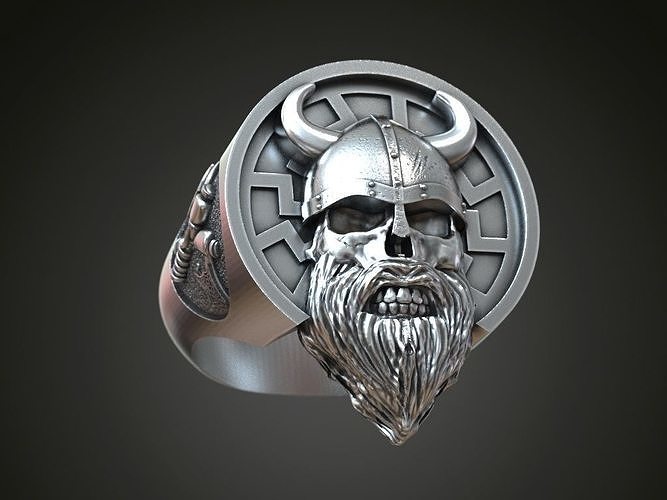 Ring undead viking black sun scandinavian 3D model 3D printable | CGTrader