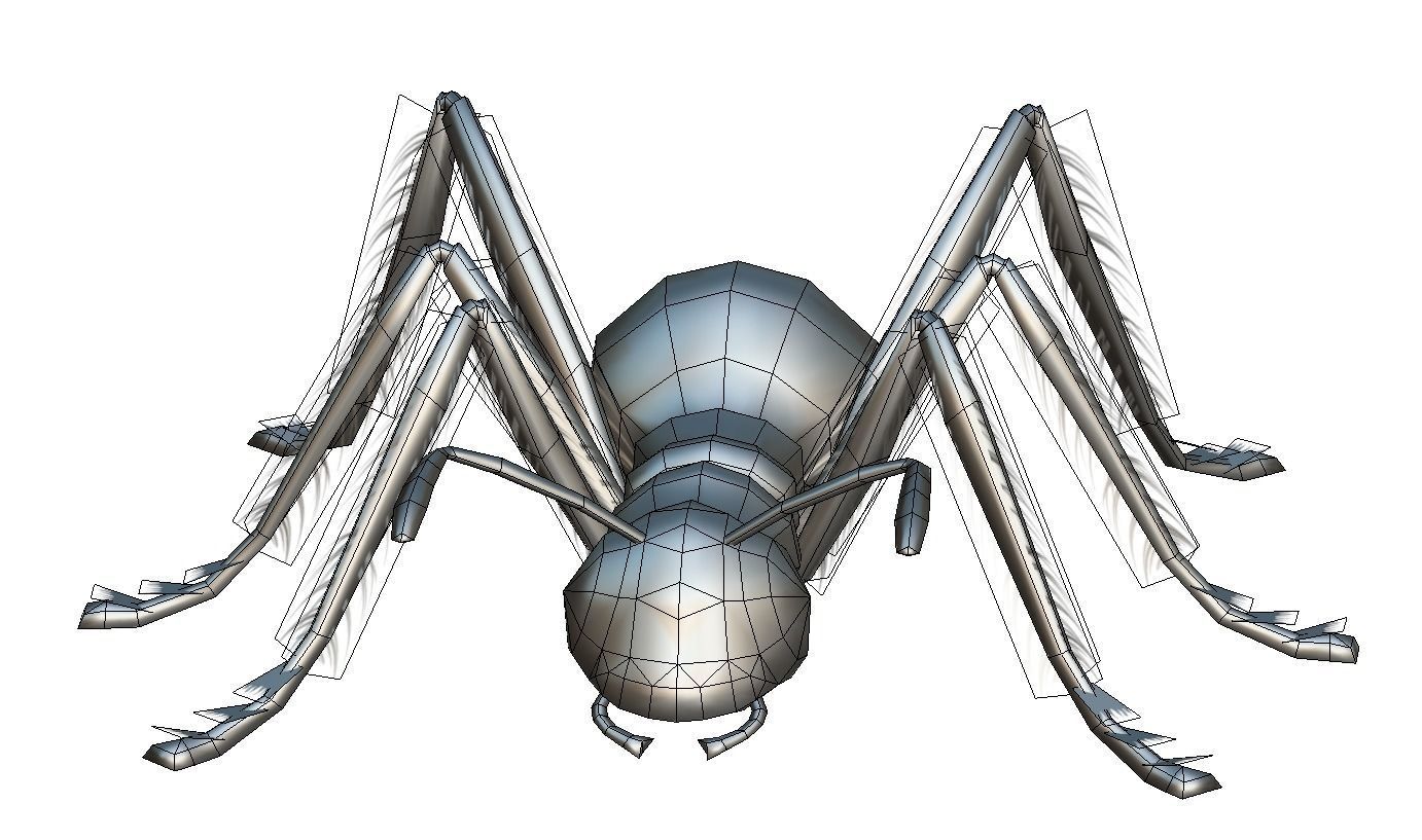 3D model LowPoly Giant Crimson Ant VR / AR / low-poly | CGTrader