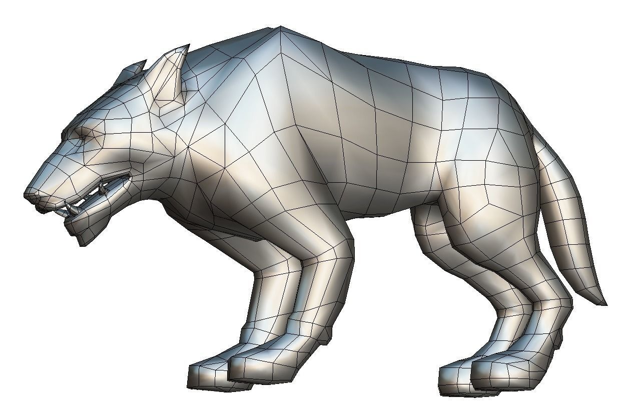 3D model LowPoly Monster Blind Wolf 3D Model VR / AR / low-poly | CGTrader