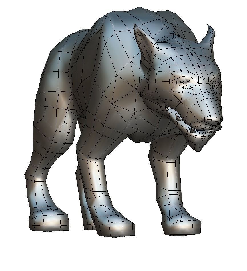 3D model LowPoly Monster Blind Wolf 3D Model VR / AR / low-poly | CGTrader