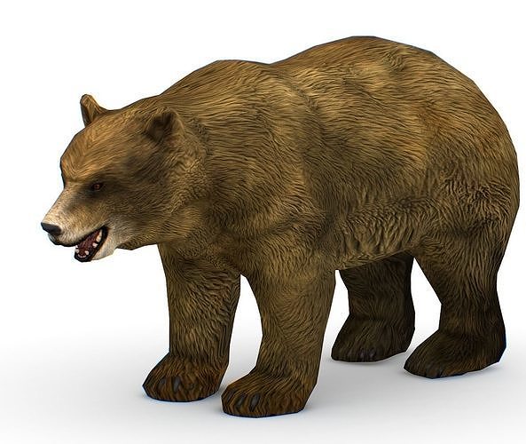 3D model Lowpoly Cartoon Brown Bear VR / AR / low-poly | CGTrader