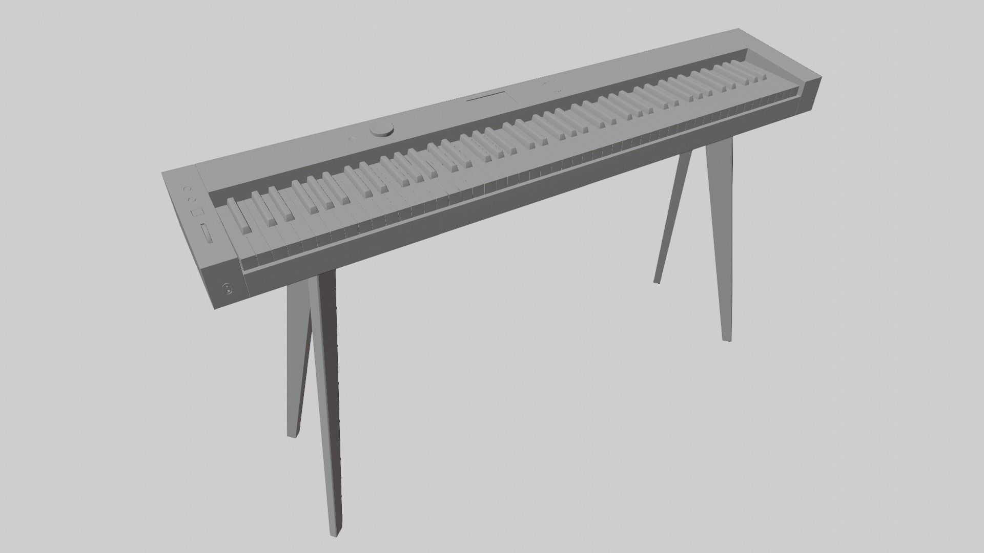 Electronic Piano Retro Style 3D model | CGTrader