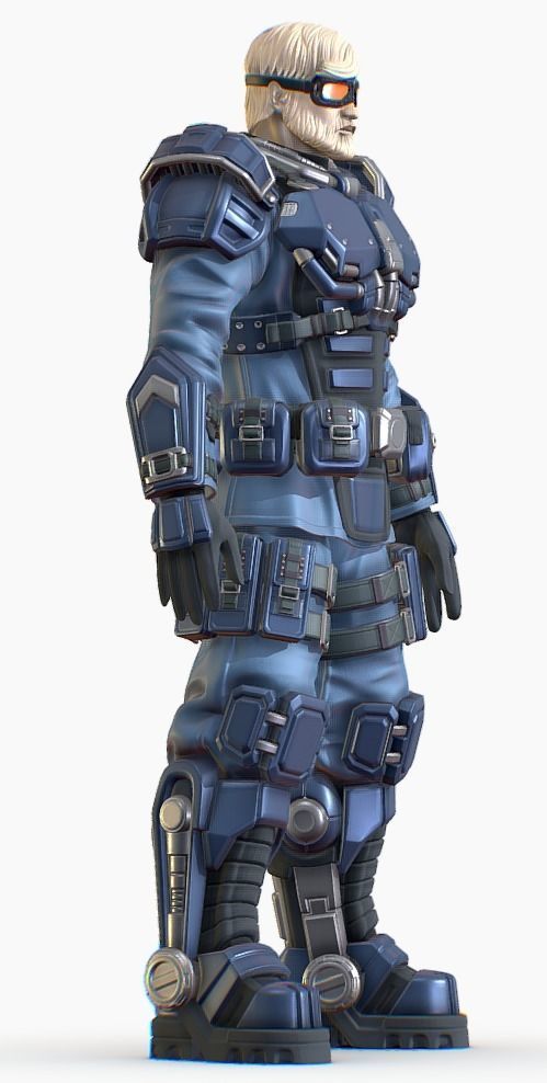 High Poly Man Military Heavy Armor Future 3D model | CGTrader