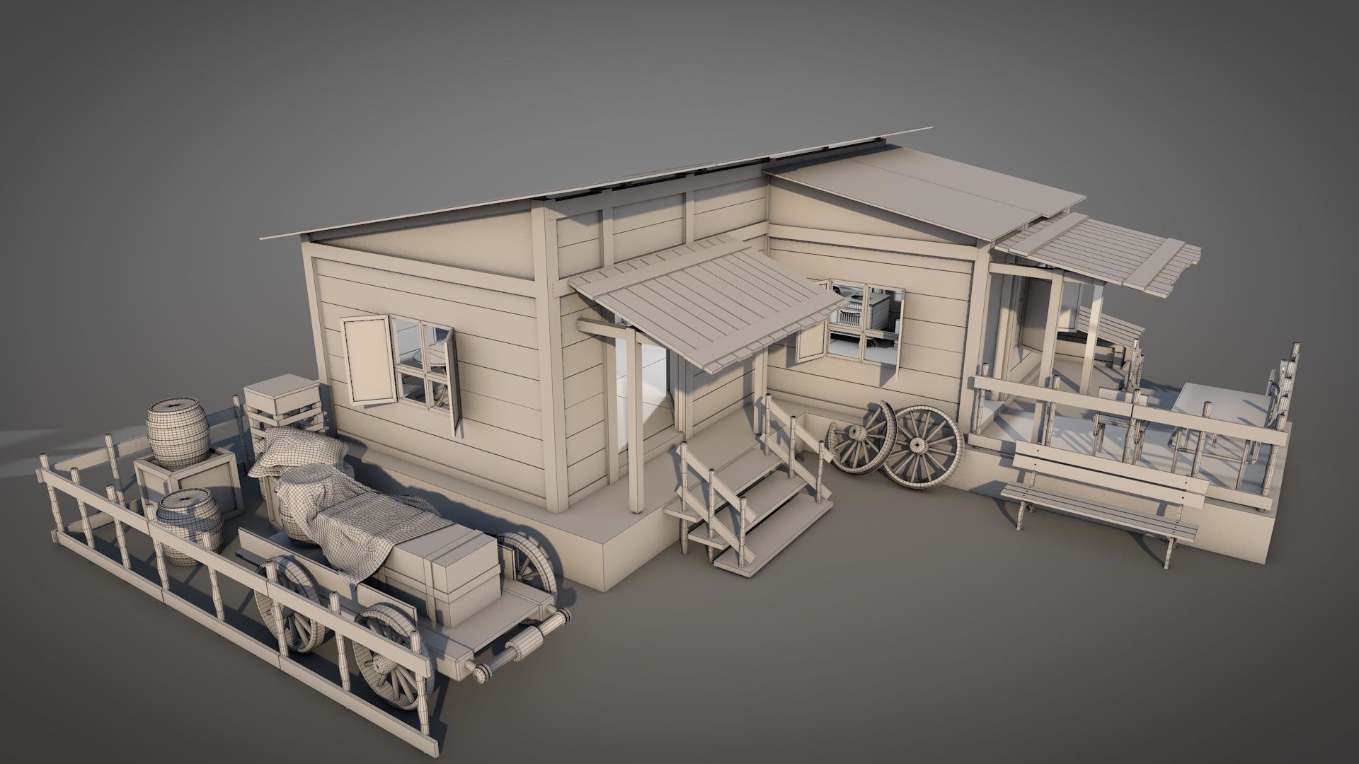 Arizona Desert Shack v3 3D model | CGTrader