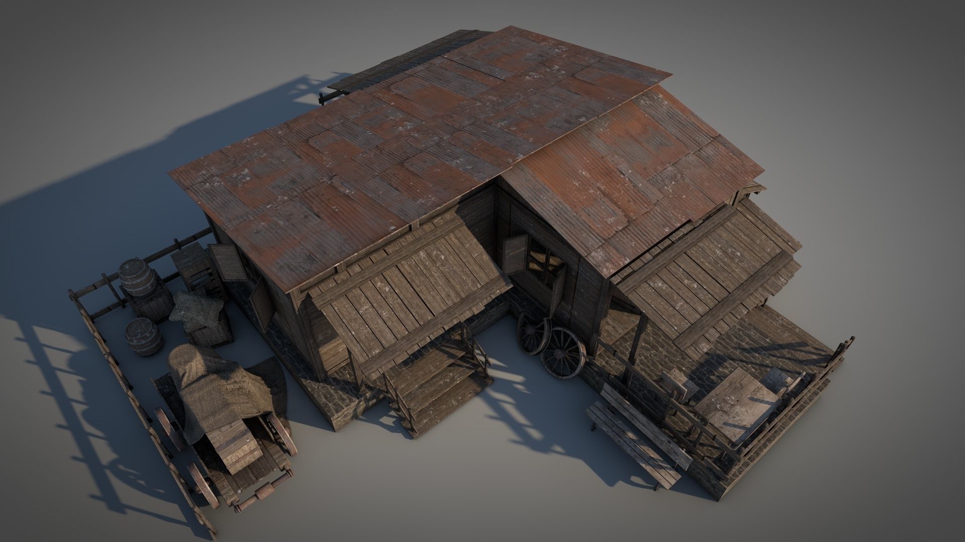 Arizona Desert Shack v3 3D model | CGTrader