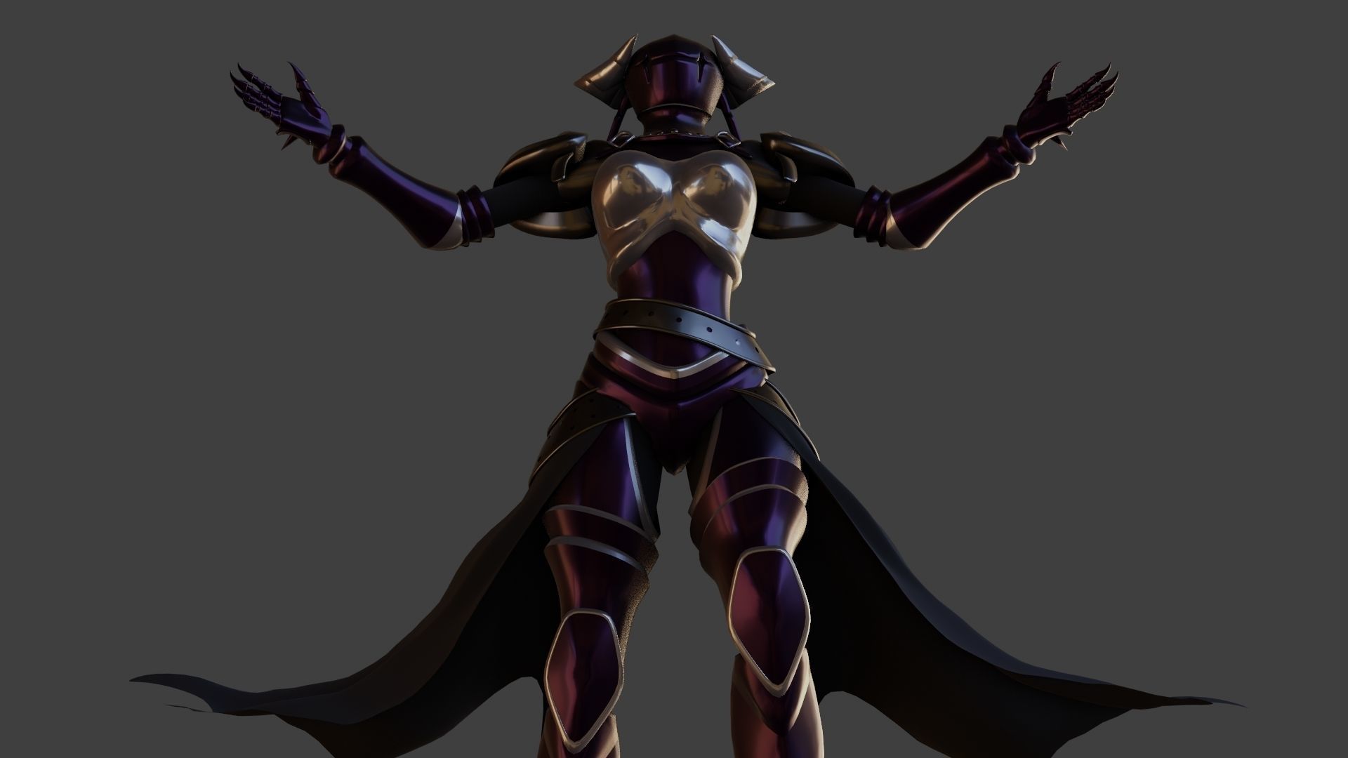 3d Model Albedo Armor For Animation Anime Overlord Vr Ar Low Poly Cgtrader