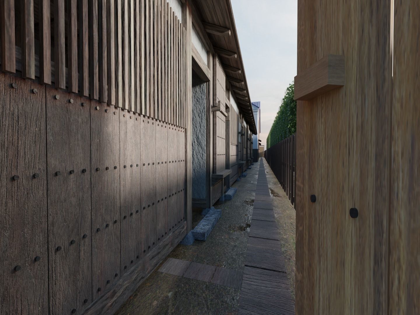 Japanese old row house in 19C Osaka 3D model | CGTrader