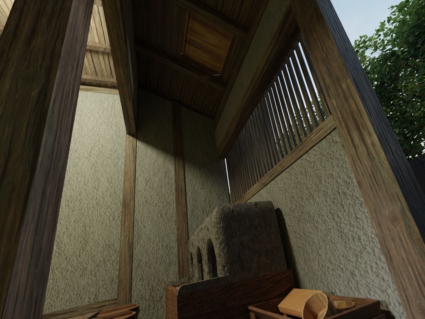Japanese old row house in 19C Osaka 3D model | CGTrader