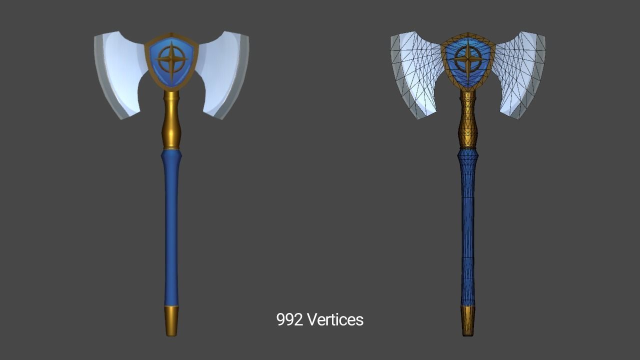 3D model 3D Lowpoly Cartoon Axe Pack VR / AR / low-poly | CGTrader