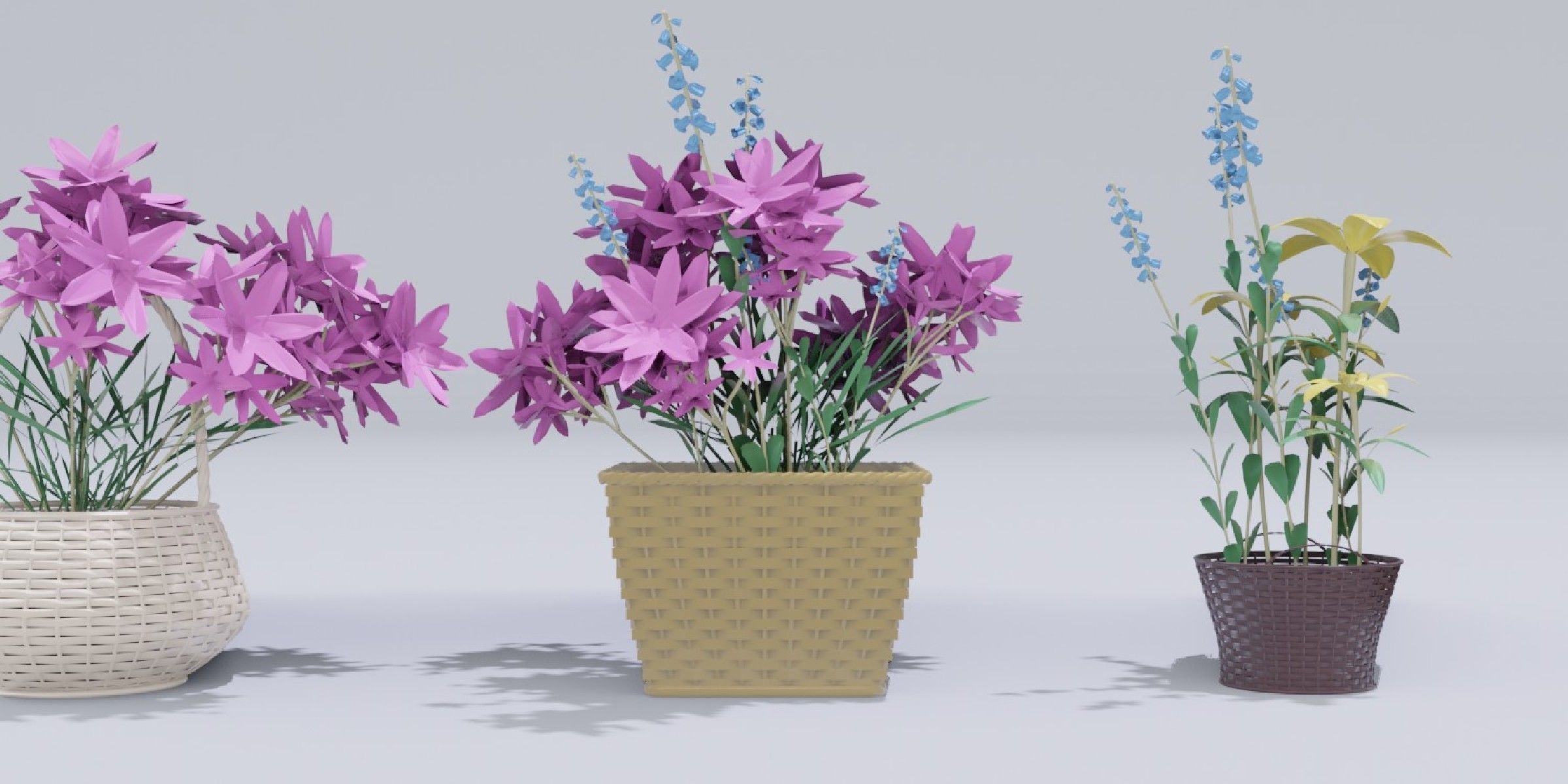 Flower basket model in Blender 3D model | CGTrader
