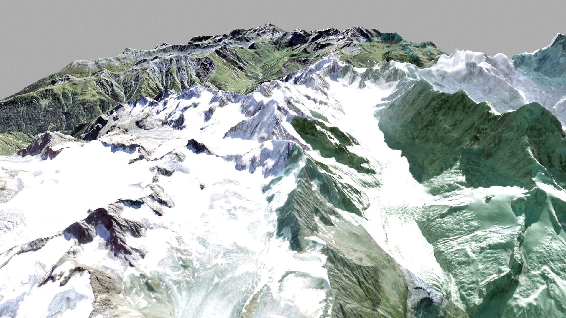 Mountain landscape Grande Jorasses Alps 3D model | CGTrader