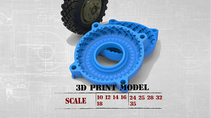 STL printable Mold RC Truck tire Rims and Tire files 3D model 3D ...