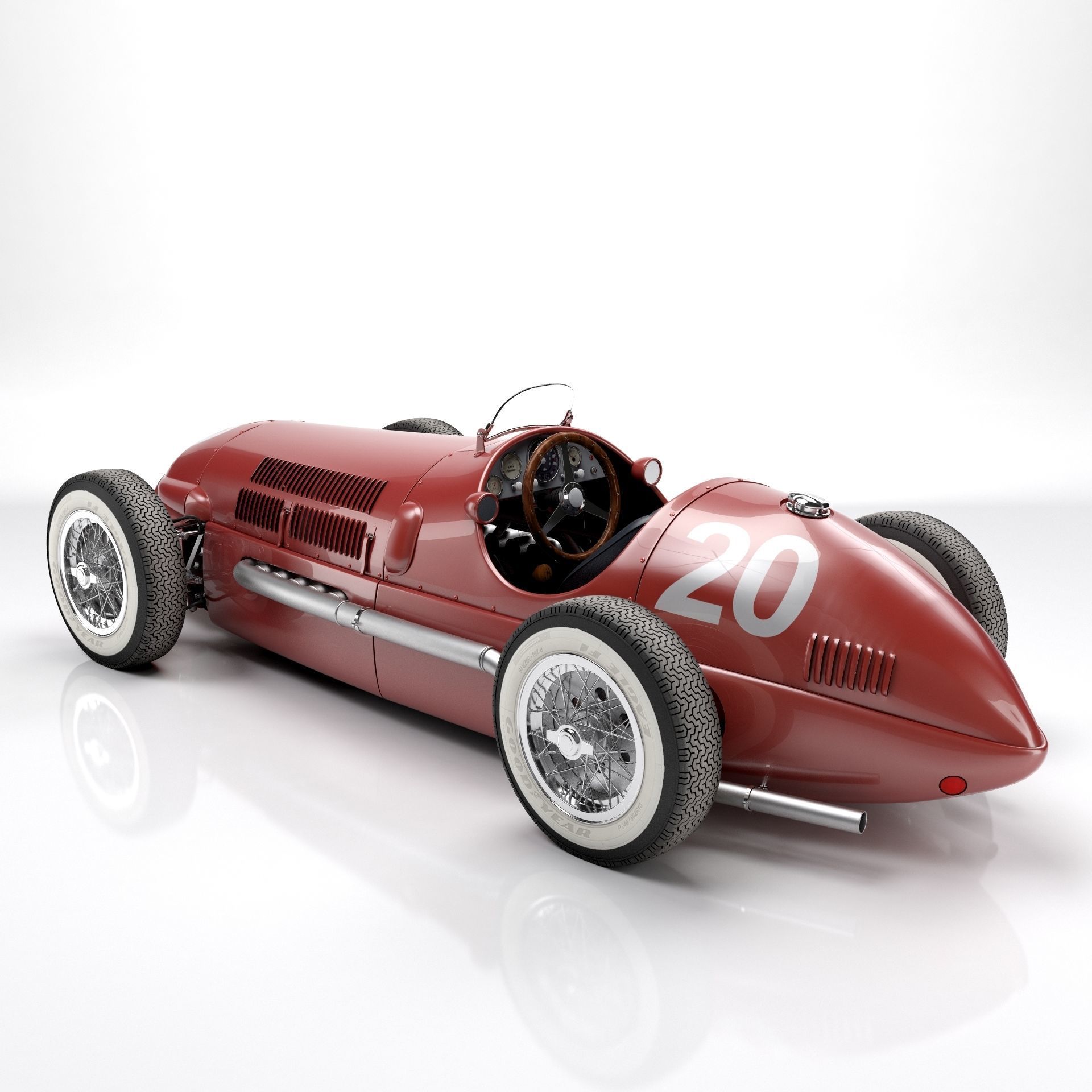 Ferrari F1 125 1950 3D model | CGTrader