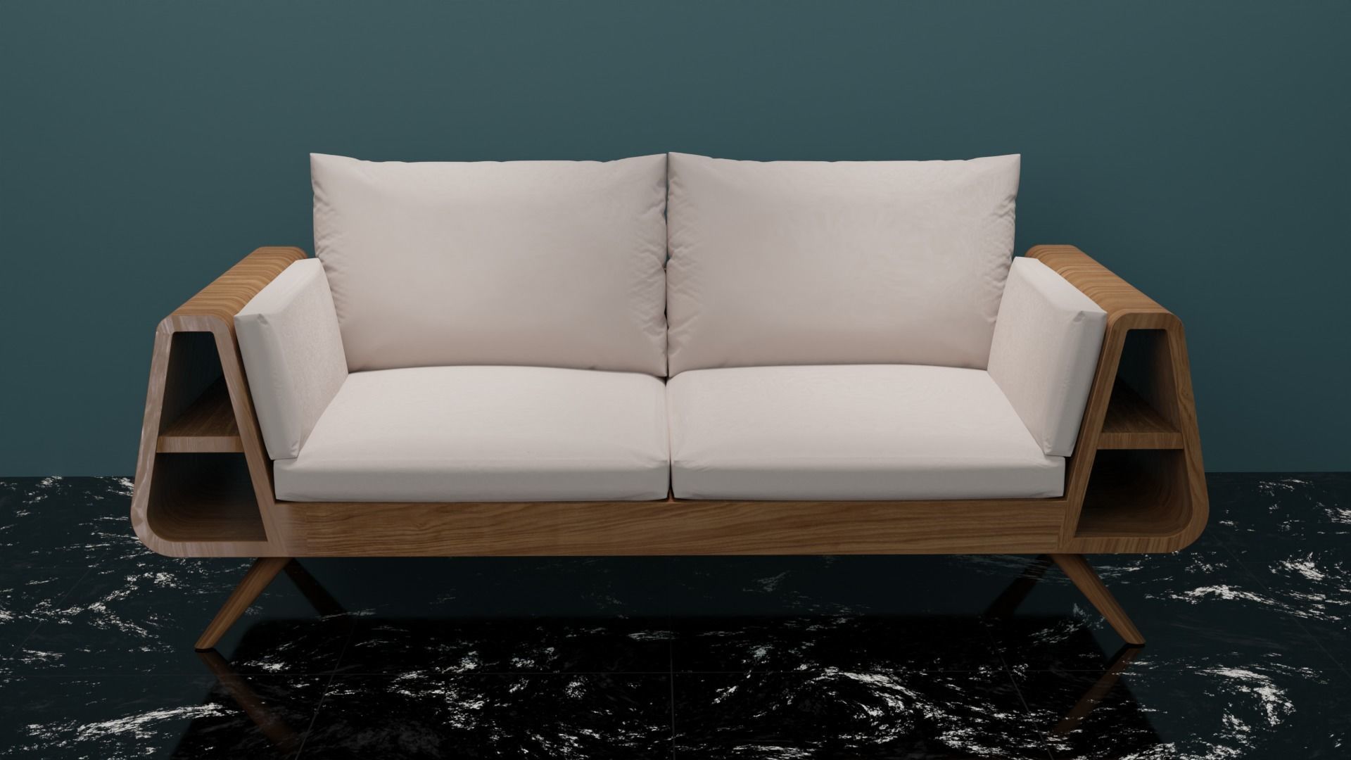 Wooden Body Sofa 3D model | CGTrader