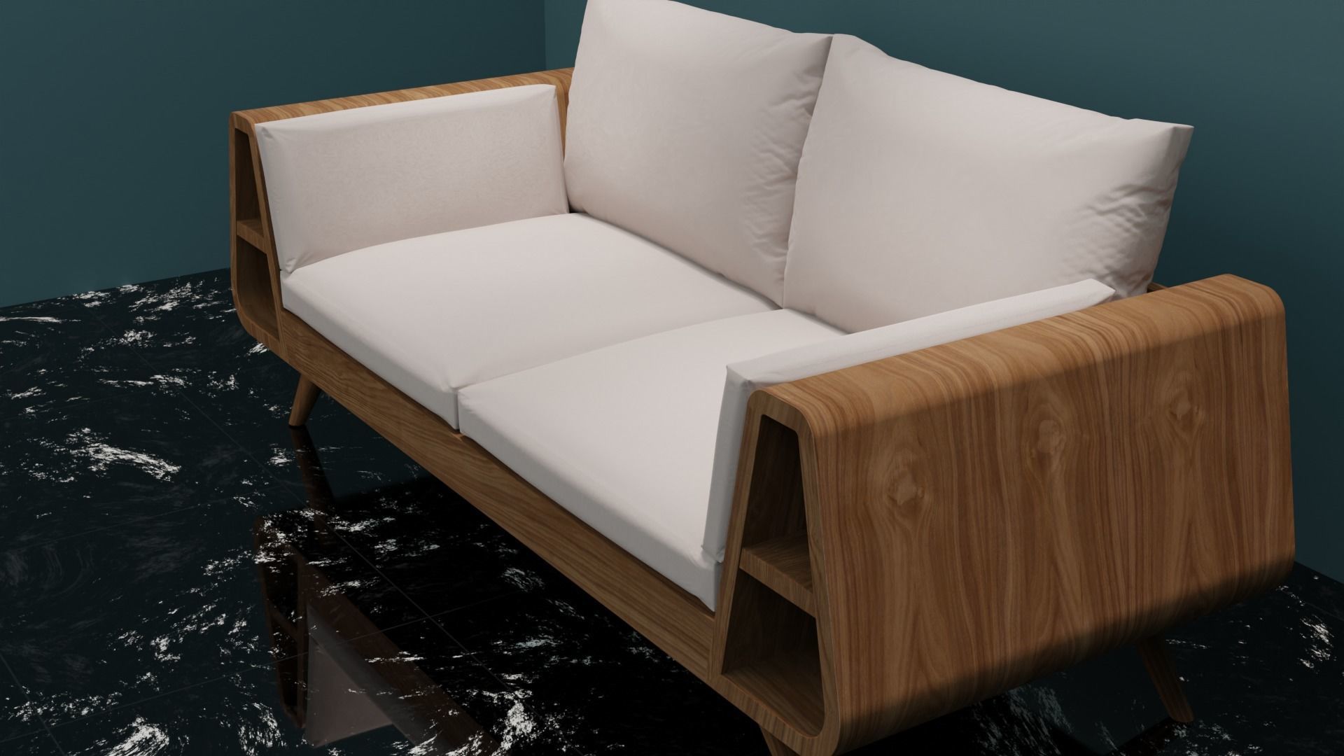Wooden Body Sofa 3D model | CGTrader