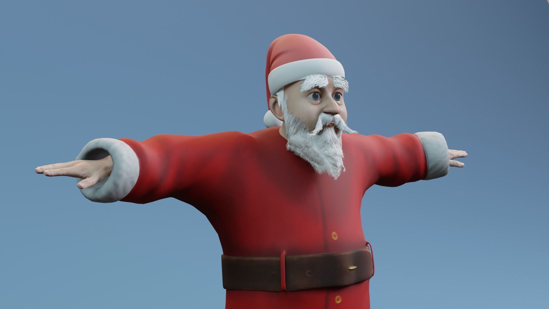 3D model Santa Claus rigged and animated VR / AR / low-poly | CGTrader