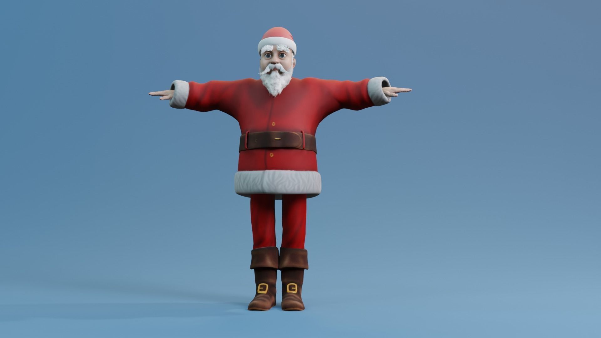 3D model Santa Claus rigged and animated VR / AR / low-poly | CGTrader