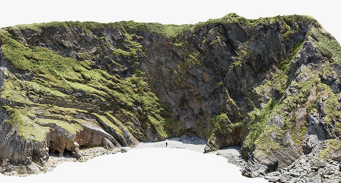 3D model Large Coast Cliff PBR Scan 01 VR / AR / low-poly | CGTrader