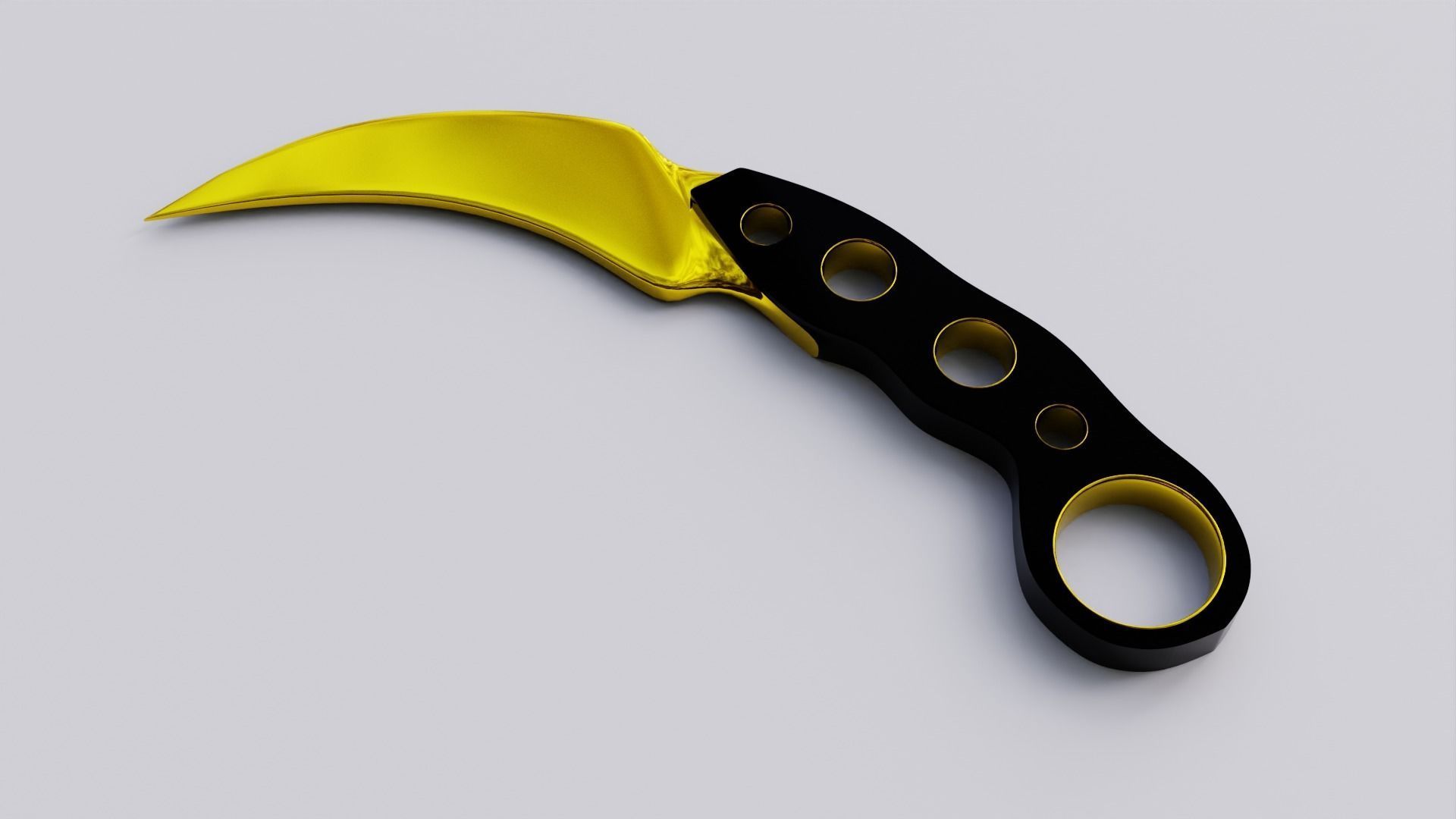 Golden Krambit Knife 3D model | CGTrader