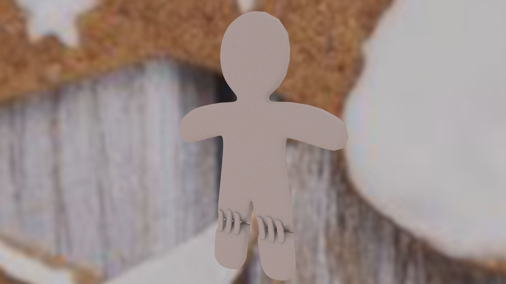 3D model Christmas Gingerbread man Broken legs VR / AR / low-poly ...