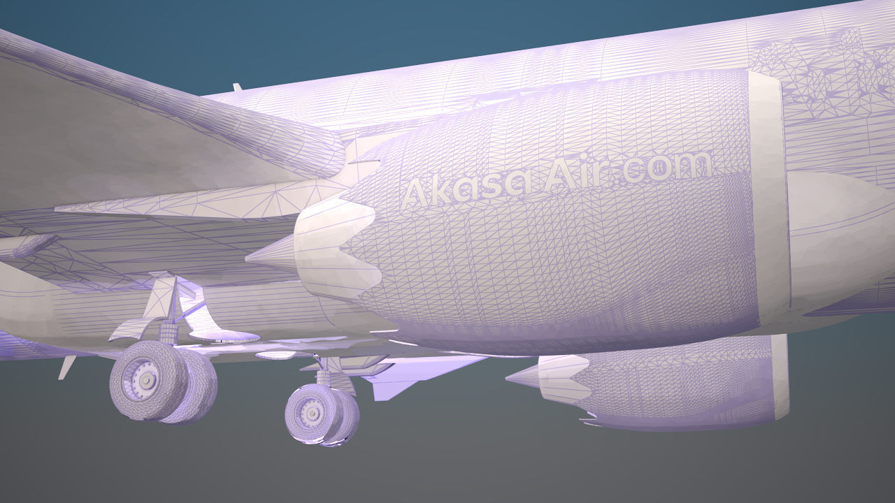 Akasa Air Boeing 737 Max 8 3D model | CGTrader