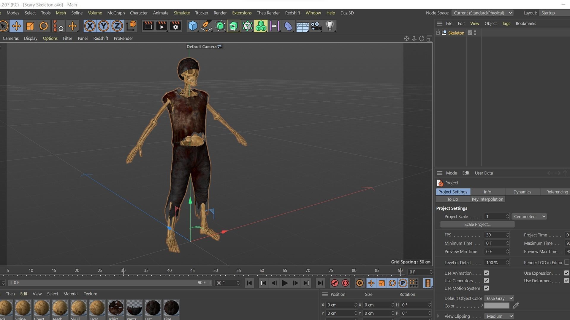 Scary Skeleton 3D model | CGTrader