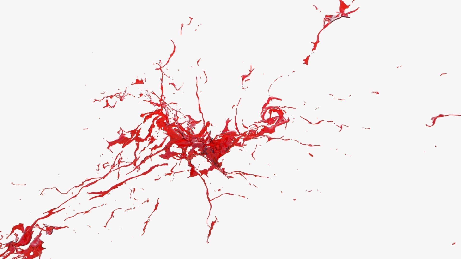 Animated Blood Splash 38 3D model animated | CGTrader