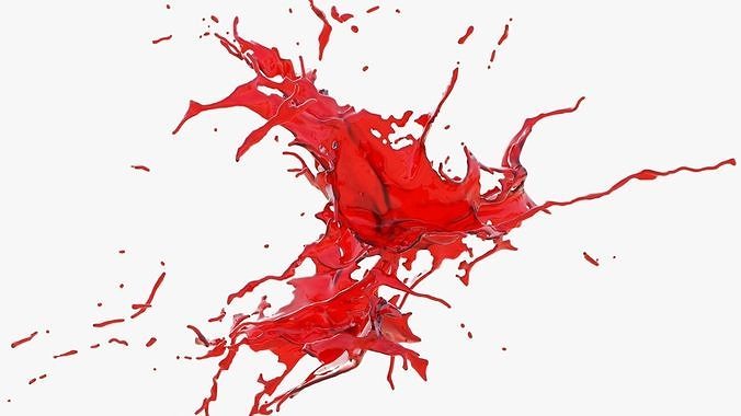 Animated Blood Splash 36 3D model animated | CGTrader