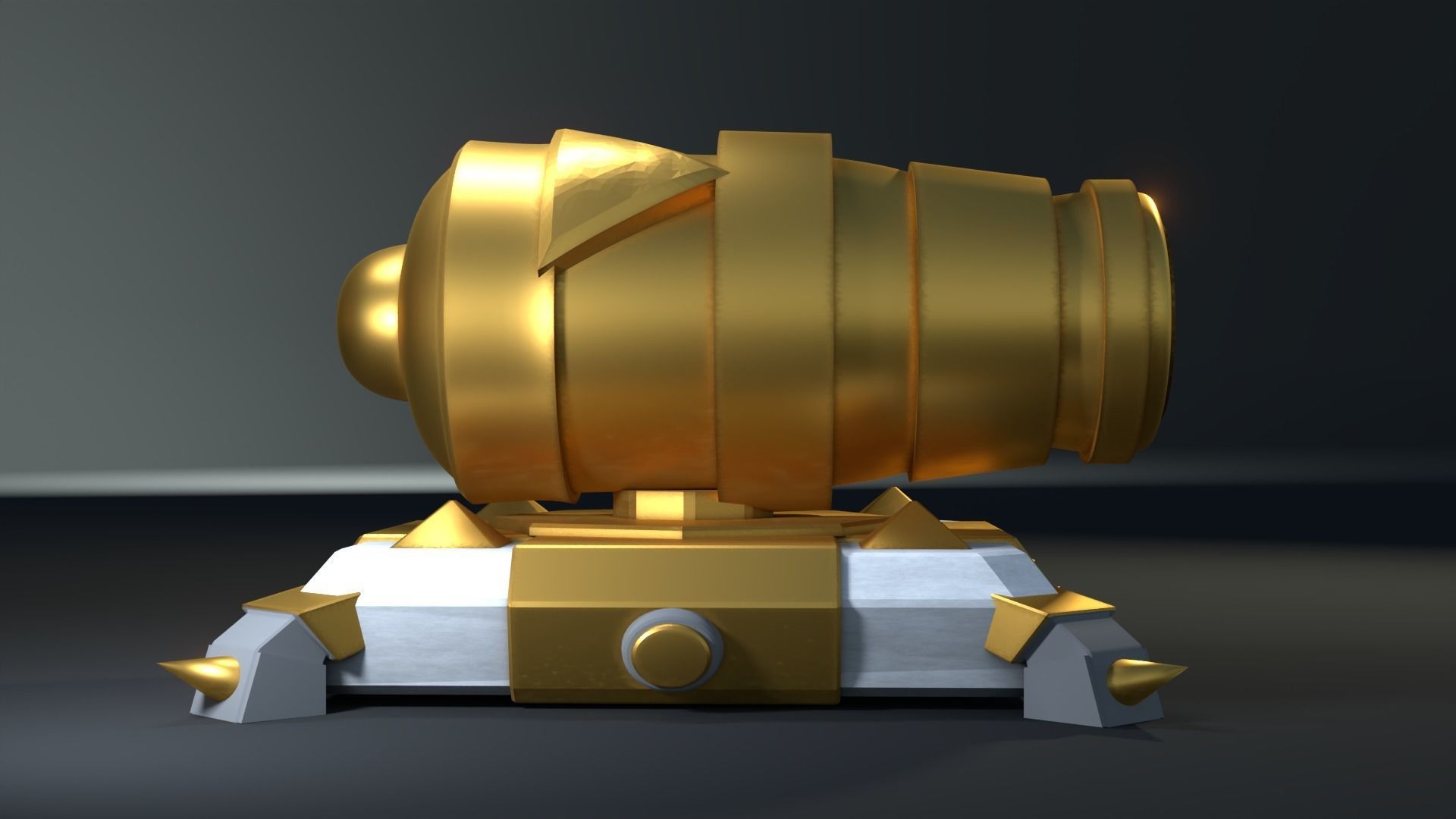Cannon - Clash of Clans - Gold free VR / AR / low-poly 3D model rigged ...