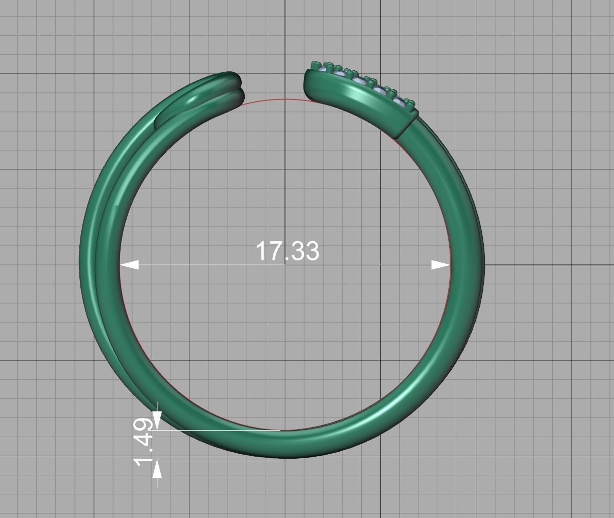 Diamond Safety Pin Ring 3Dprint Gold Ring 3D model 3D printable | CGTrader