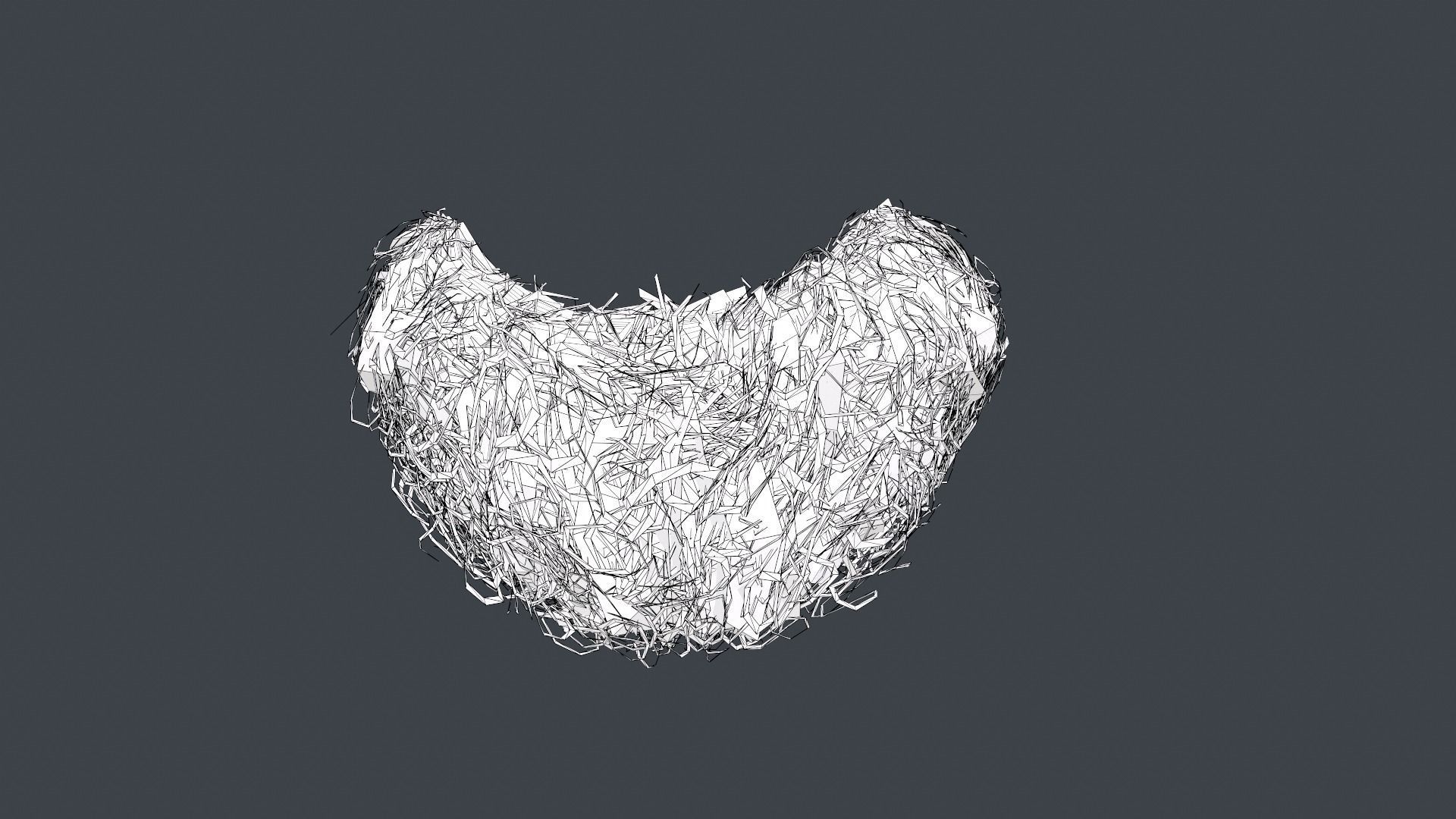 3D model Facial Hair Cards Style 9 - Curly Goatee Beard VR / AR / low ...