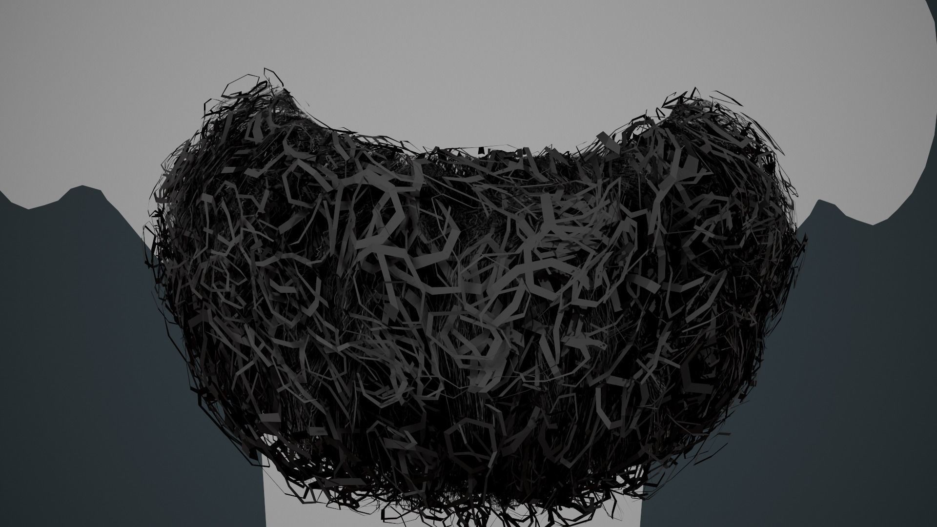 3D model Facial Hair Cards Style 9 - Curly Goatee Beard VR / AR / low ...