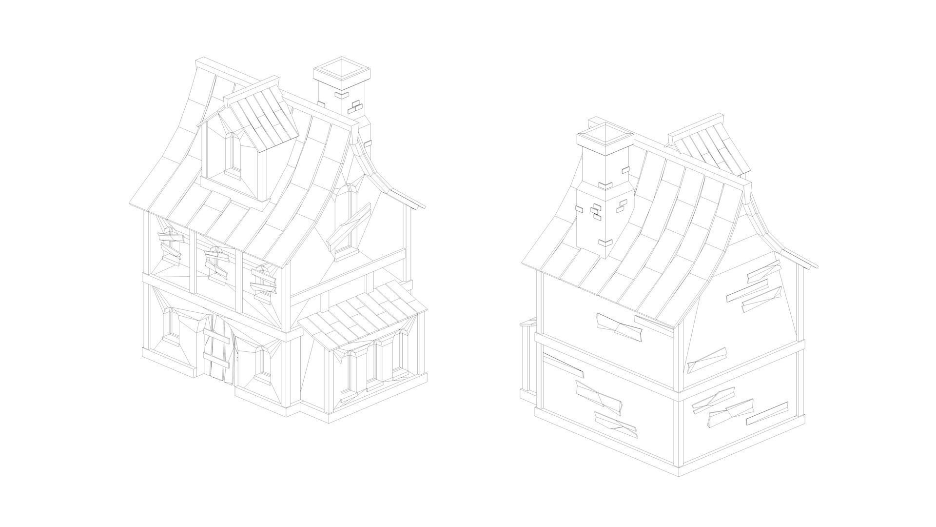 3D model Low Poly Fantasy Scary Creepy Dark Halloween Asset Pack VR ...