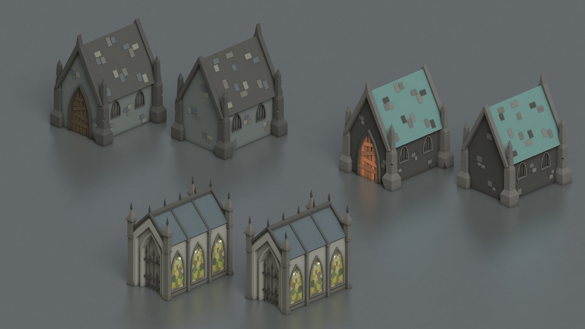 3D model Low Poly Fantasy Scary Creepy Dark Halloween Asset Pack VR ...