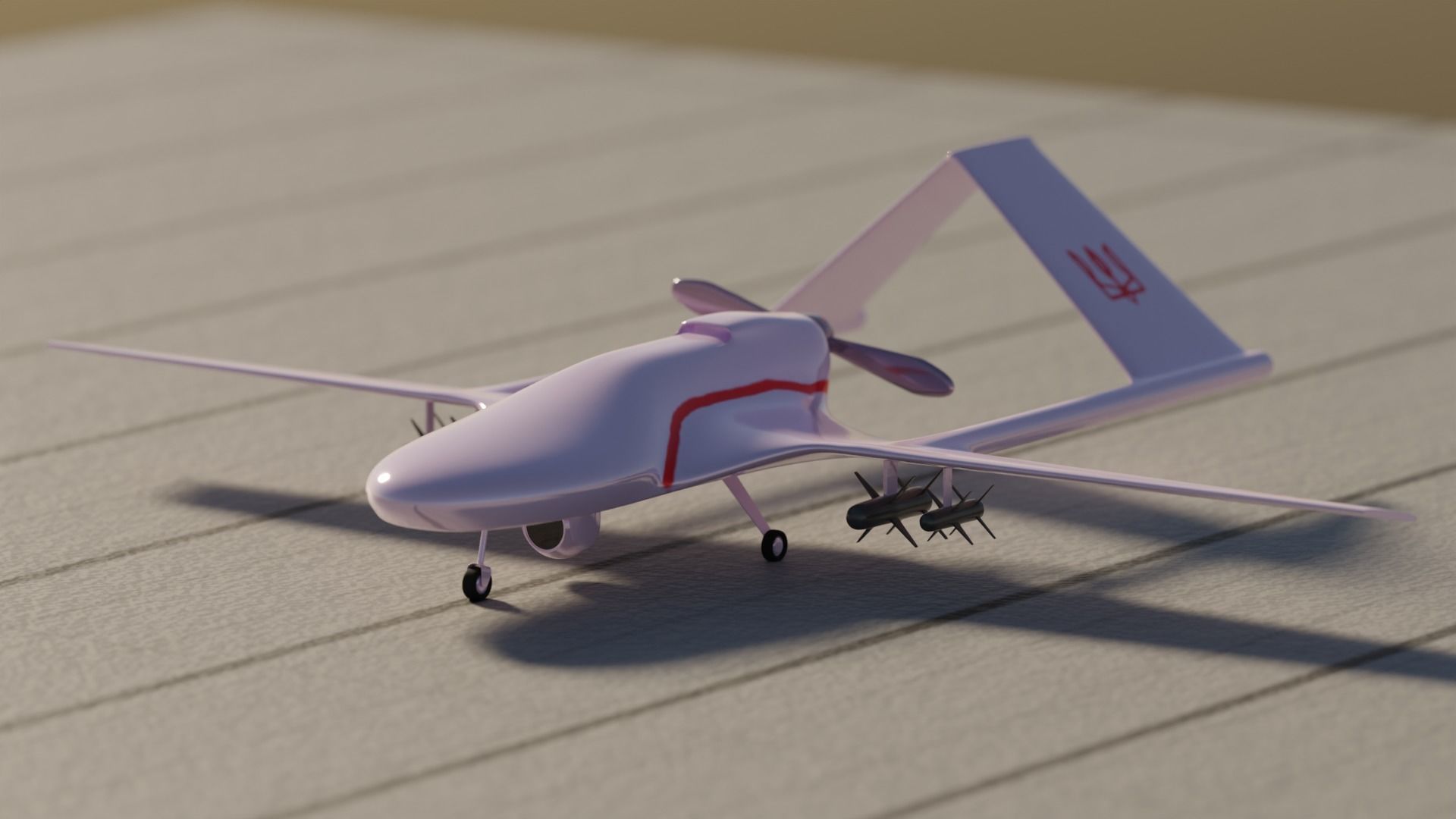 Bayraktar russian unmanned aerial vehicle 3D model | CGTrader