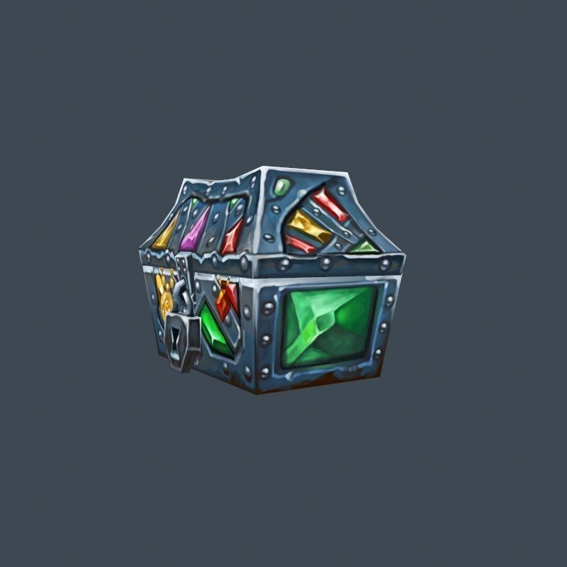3D model Cartoon Old Metal Treasure Chest VR / AR / low-poly | CGTrader