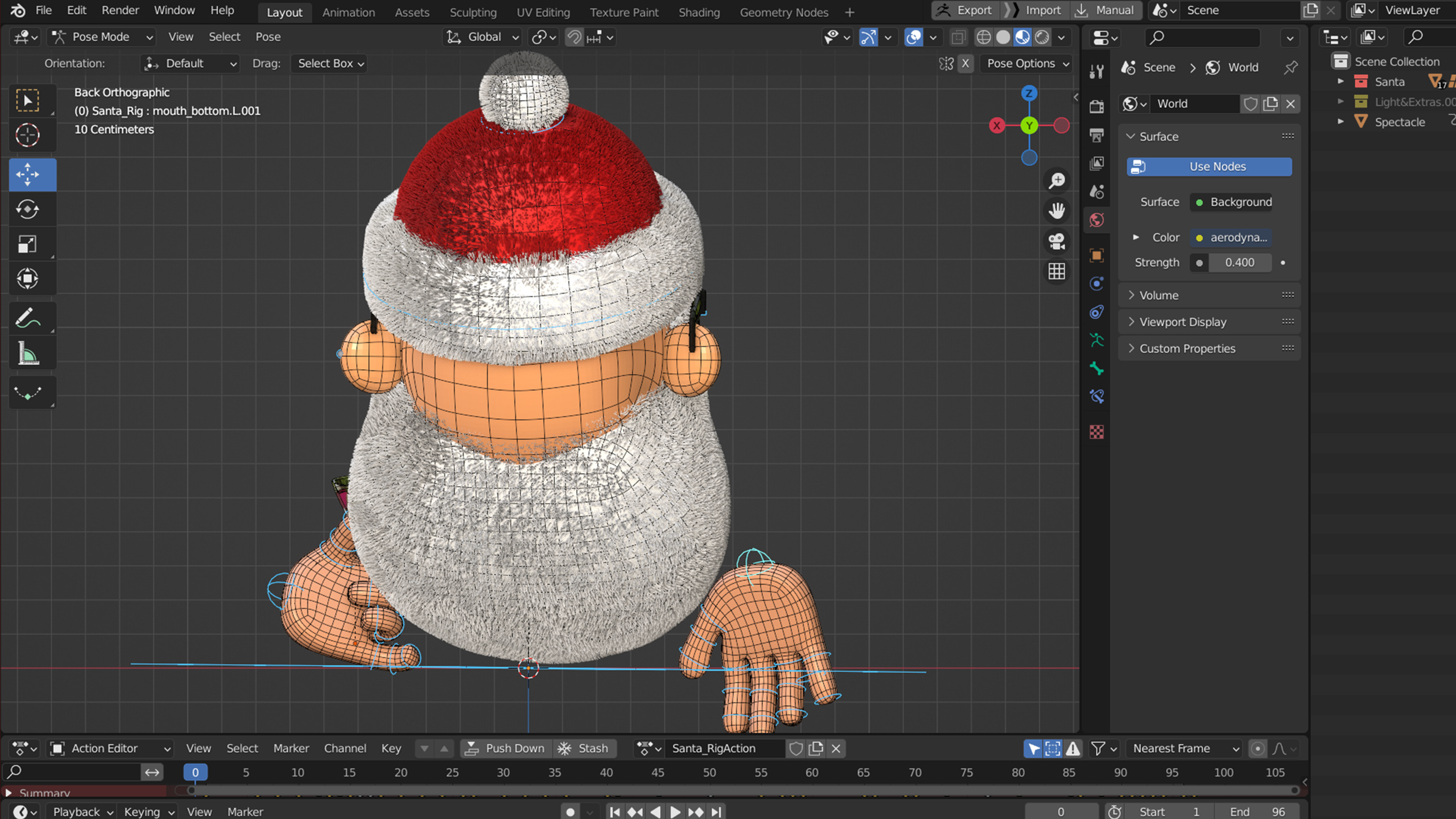 3D model Animated Santa Shades VR / AR / low-poly | CGTrader