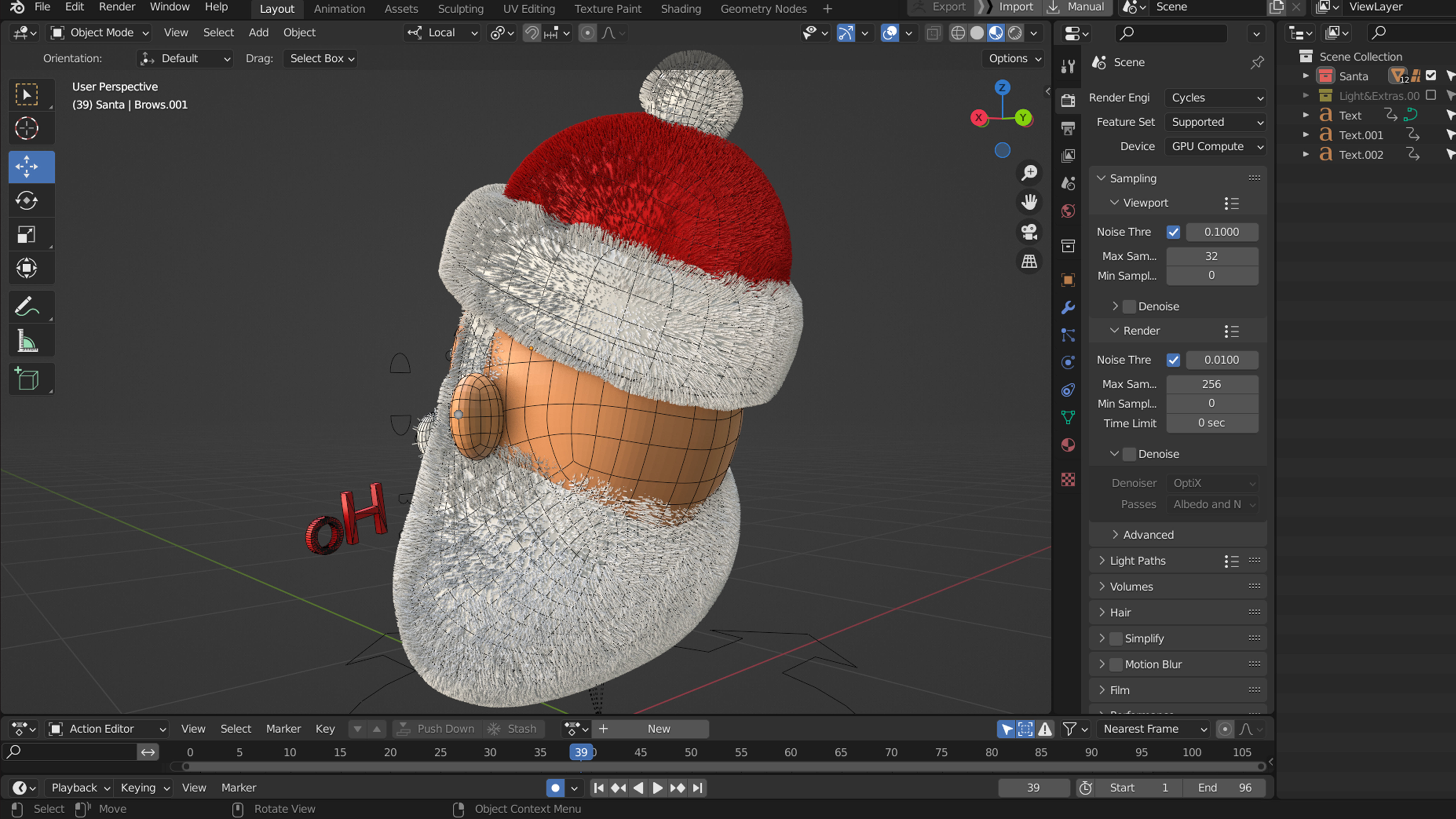 3D model Animated Santa Ho Ho Ho VR / AR / low-poly | CGTrader