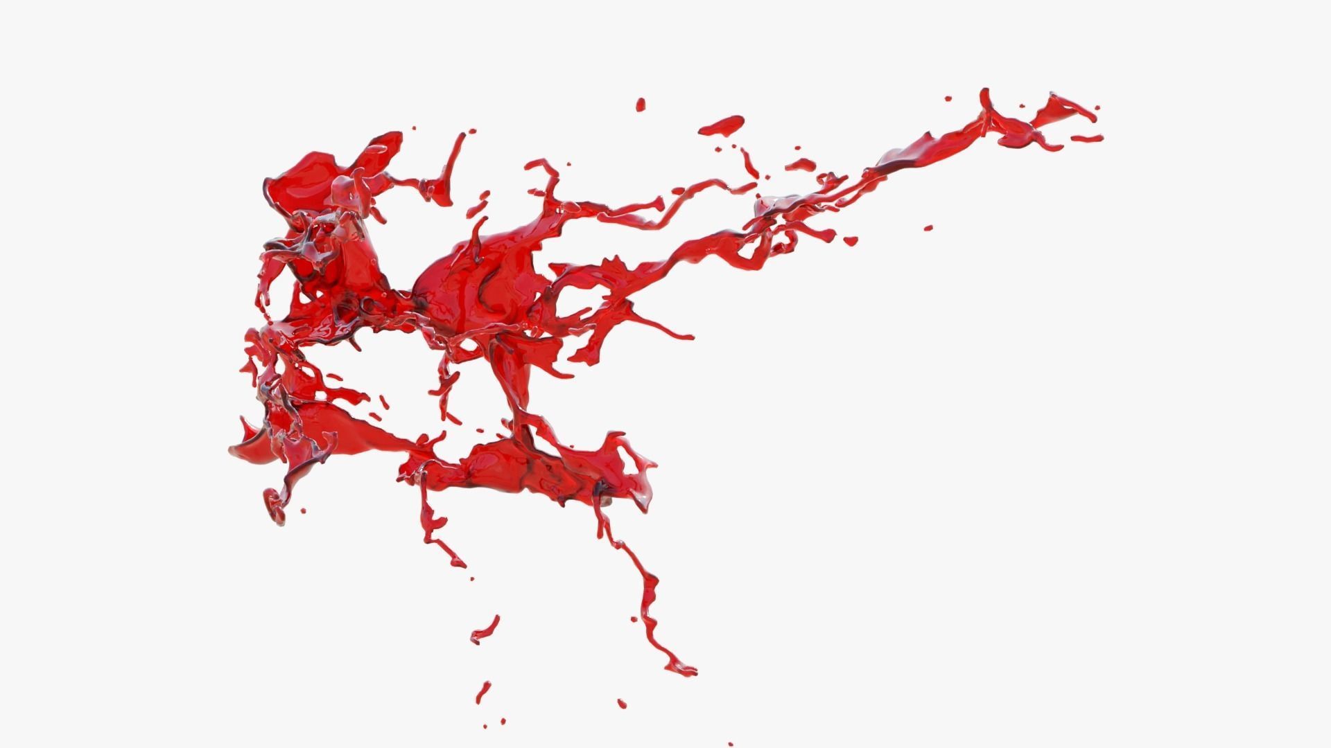 Animated Blood Splash 28 3D model animated | CGTrader