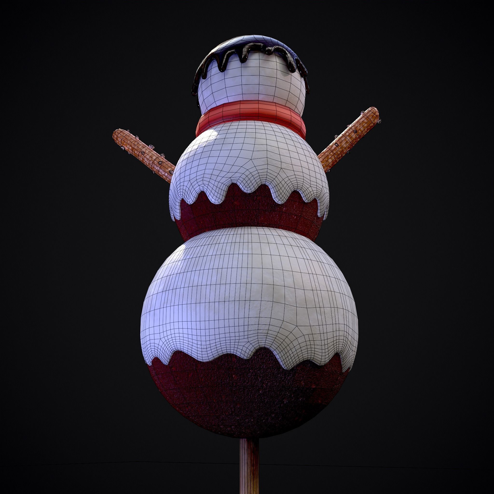3D model Snowman on a Stick VR / AR / low-poly | CGTrader