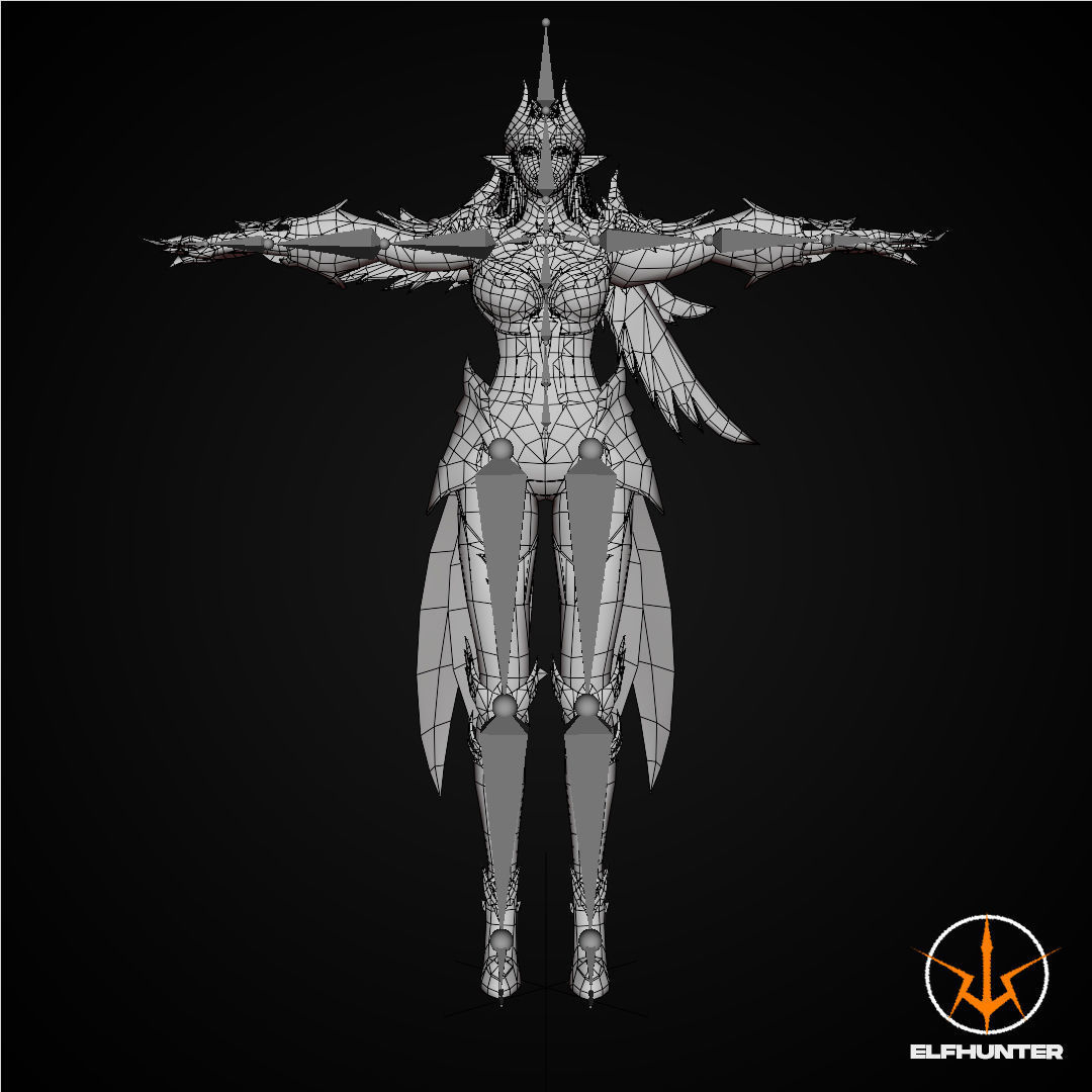 3D model EXCLUSIVE EDITION RIGGED CHARACTER ELF WARRIOR VR / AR / low ...