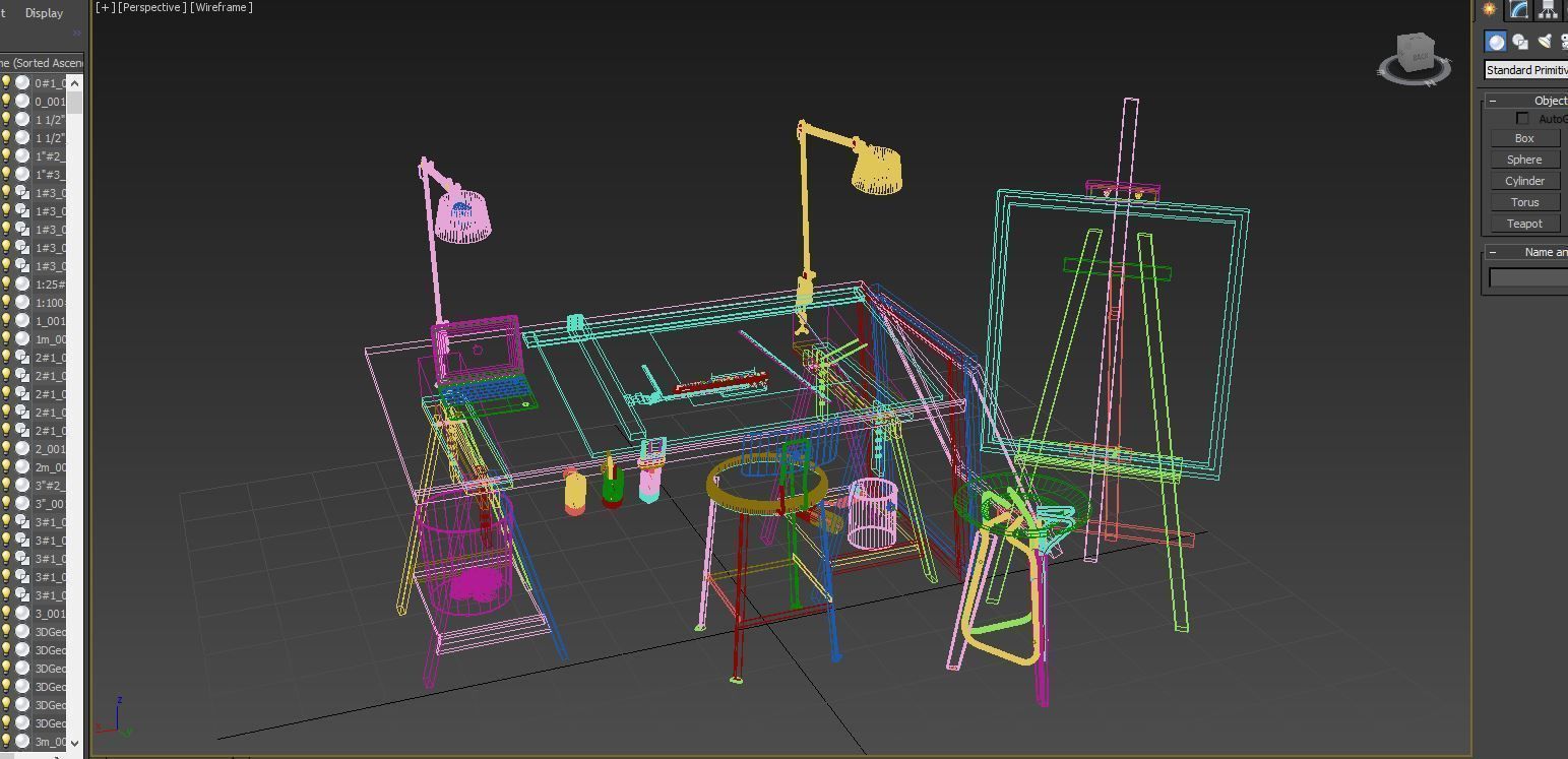 3D model Drafting Table Pro set VR / AR / low-poly | CGTrader