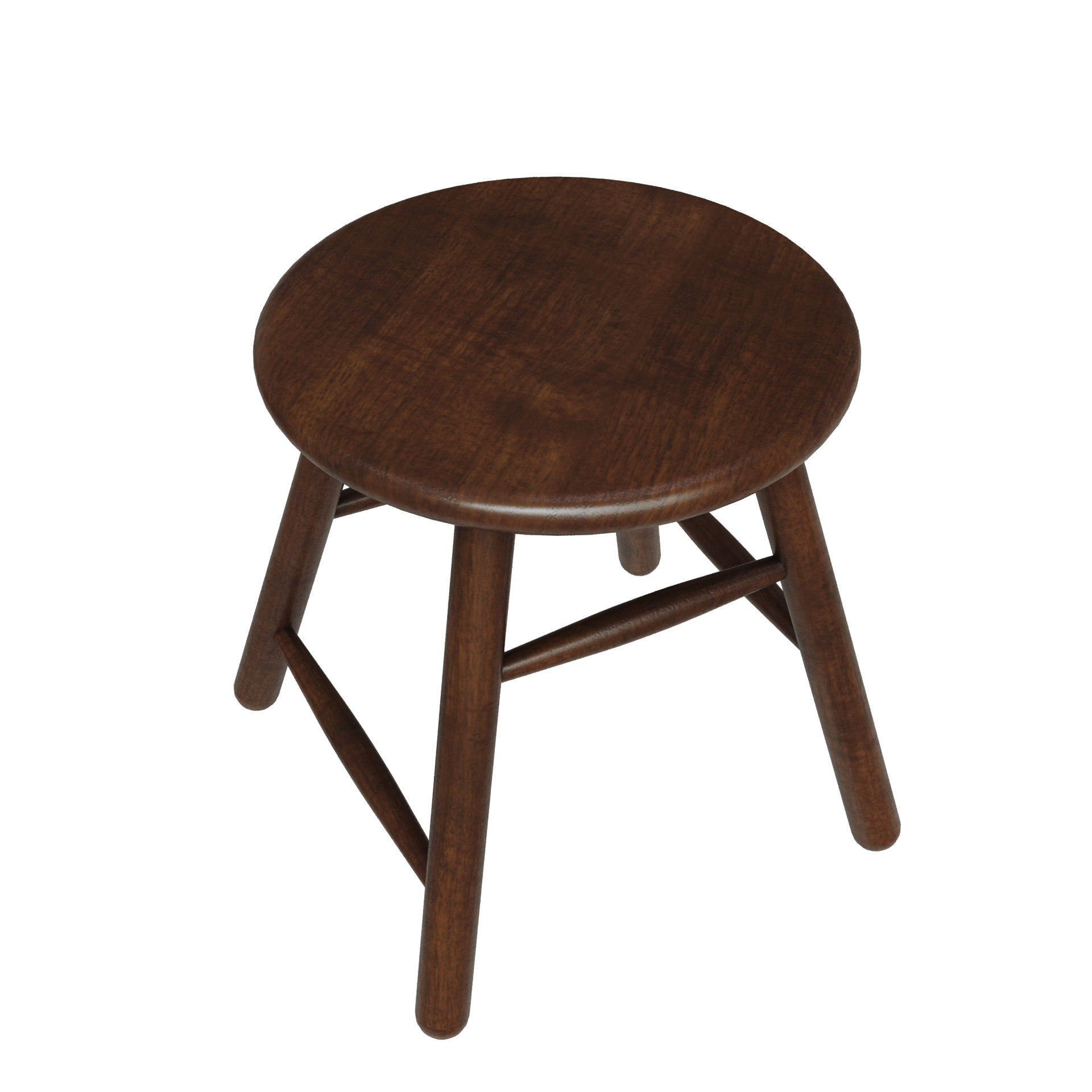 Wooden Round Bench 3D model | CGTrader