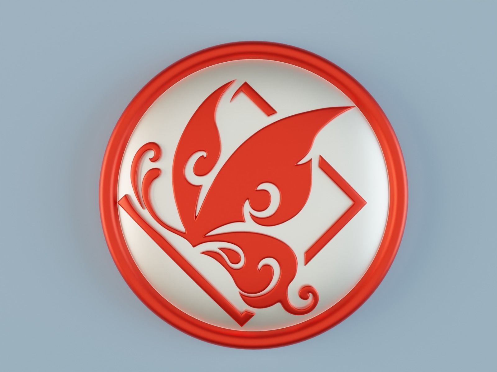 Genshin Impact Hu Tao Emblem pendant 3D model 3D printable | CGTrader