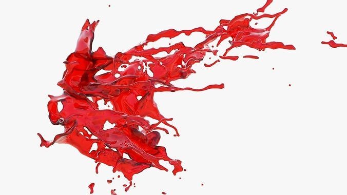 Animated Blood Splash 24 3D model animated | CGTrader