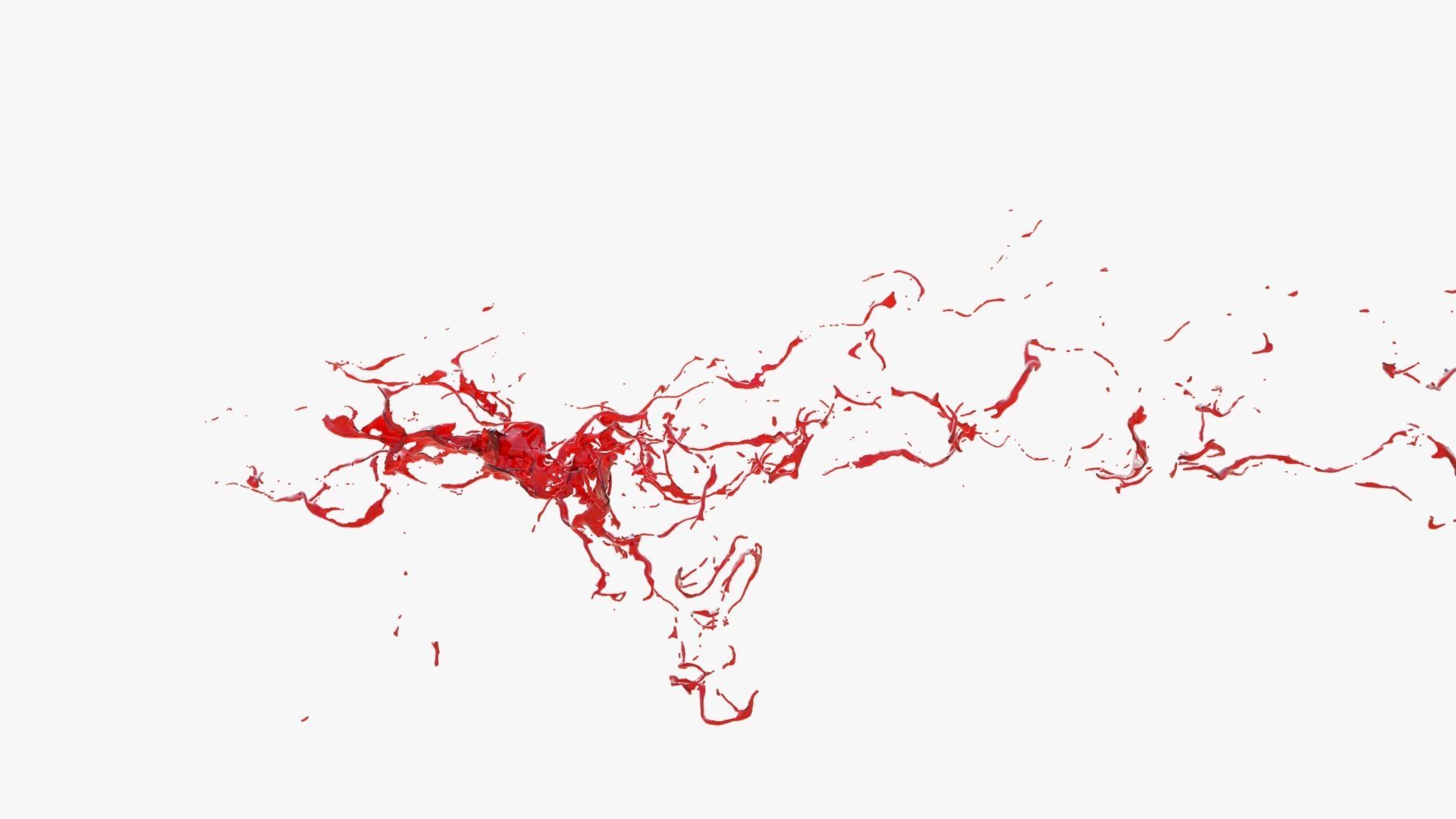Animated Blood Splash 23 3D model animated | CGTrader