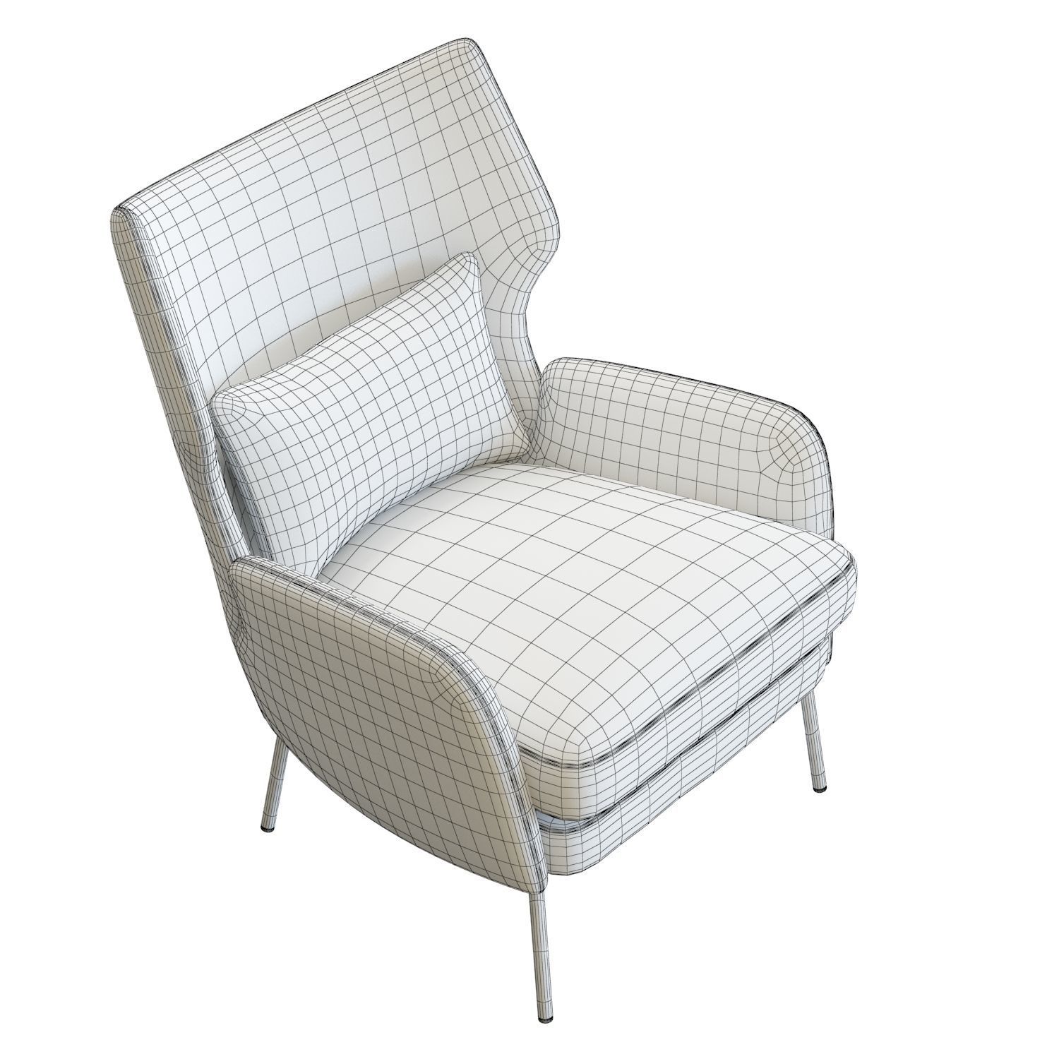 Crate and Barrel Alex Armchair 3D model | CGTrader