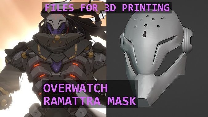 Overwatch - Ramattra Mask 3D model 3D printable | CGTrader