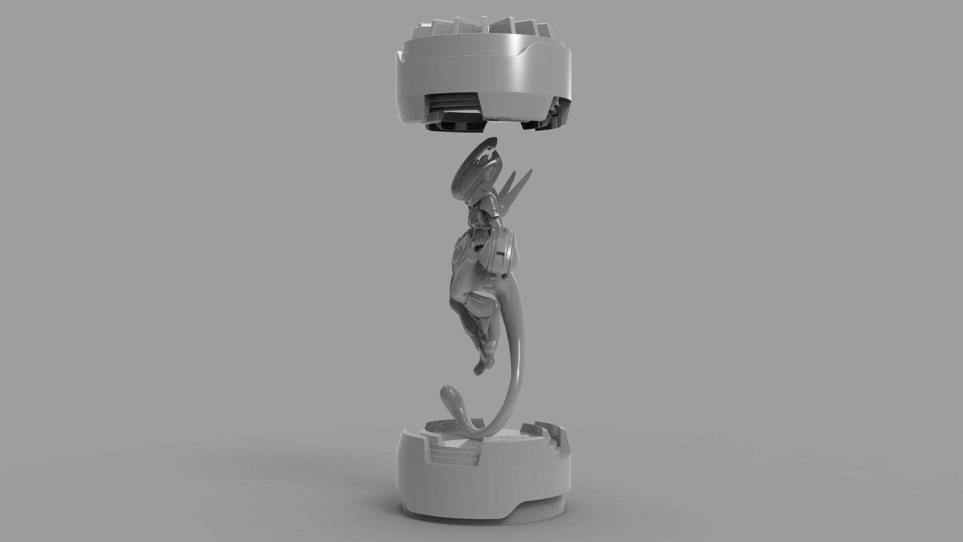 Cyber Mewtwo on Birth Chamber Capsule 3D model 3D printable | CGTrader