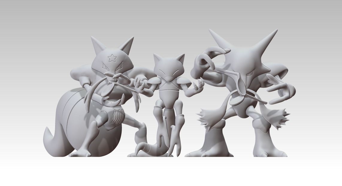 Pokemon Alakazam Kadabra Abra 3D model 3D printable | CGTrader